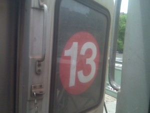 Spotted: A 13 train on the 1 line - Second Ave. Sagas
